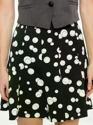 Marella Pleated Ball-print Mini Skirt