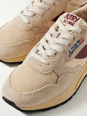 AUTRY Reelwind Low Leather-trimmed Sneakers - Neutrals
