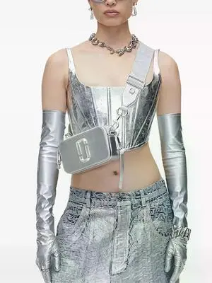 Marc Jacobs Metallic Snapshot Camera Bag - Silver