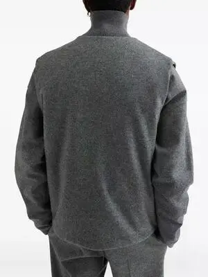 JIL SANDER Wool Gilet - Grey