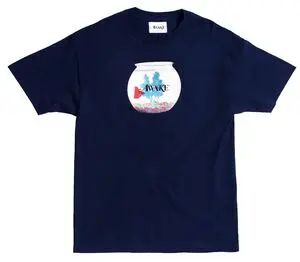 AWAKE Fish Bowl Tee Shirt - Navy Blue