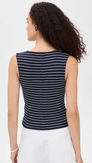 Rag & Bone The Knit Stripe Button Up Tank