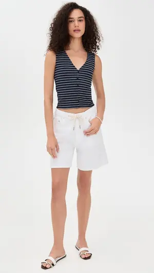 Rag & Bone The Knit Stripe Button Up Tank