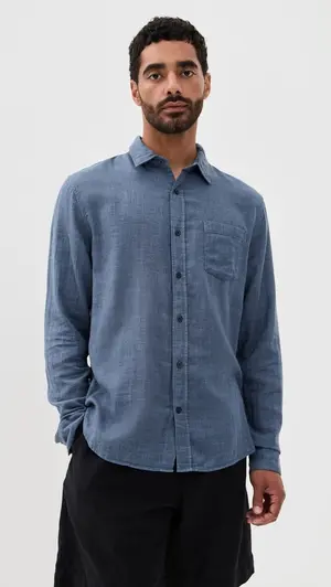 Vince Double Face Long Sleeve Shirt