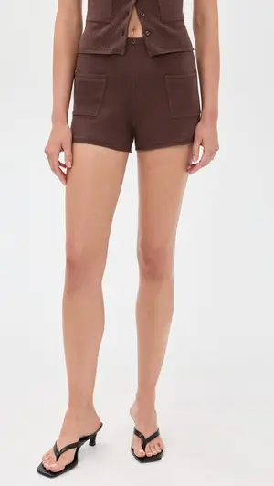 PEACHY DEN Marie Knit Shorts
