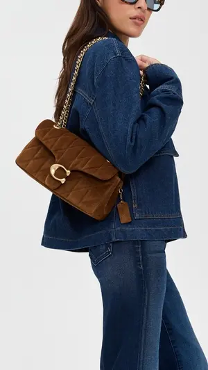 COACH Quilted Suede Tabby Shoulder Bag