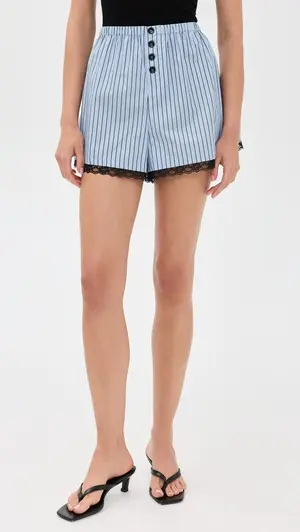 VRG GRL Ava Striped Poplin Shorts