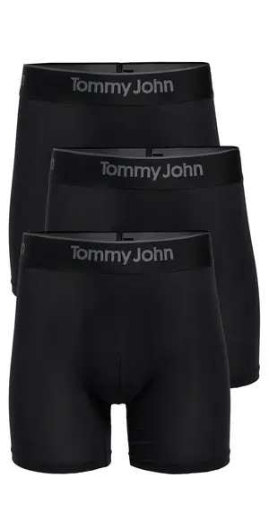 Tommy John Second Skin 6 Boxer Briefs 3 Pack - Black