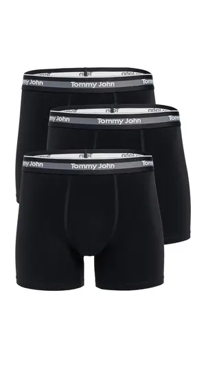 Tommy John Comfort Micro 4 Boxer Briefs 3 Pack - Black