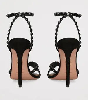 AQUAZZURA Embellished Tequila Heeled Sandals - Black