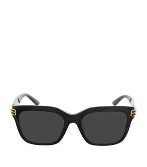 Balenciaga Casino Square Sunglasses - Black