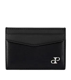 Wolf Vegan Leather Philipp Card Case - Black
