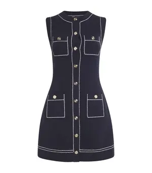 Maje Contrast-stitch Mini Dress