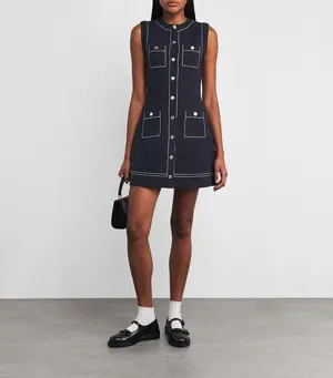 Maje Contrast-stitch Mini Dress