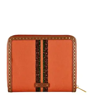 Wolf Ida Travel Zip Jewellery Portfolio Case - Orange