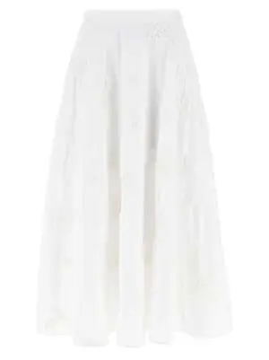 ROTATE BY BIRGER CHRISTENSEN Flower Maxi' Cotton Midi Skirt
