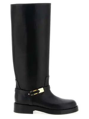 Elisabetta Franchi Logo Strap Boots