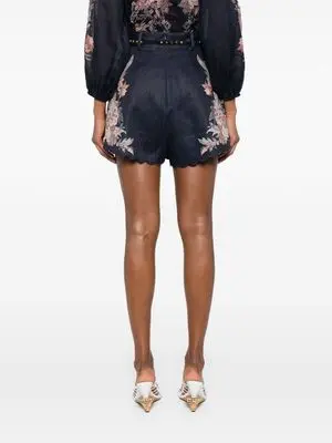 Zimmermann Rhiannon Printed Linen Shorts