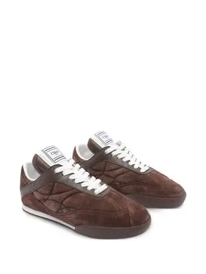 Chloé Kick Suede Leather Sneakers - Brown