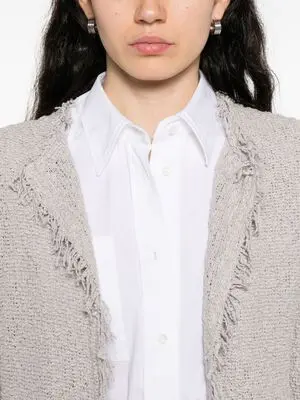 IRO PARIS Shavani Cotton Jacket - Light Grey