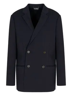 Emporio Armani Single Breasted Jacket Navy