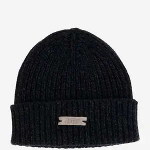 AUTRY Wool Beanie With Logo Detail Black