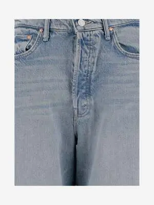 MOTHER Cotton Patchwork Wide Leg Jeans