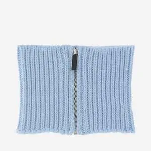 SA SU PHI Cashmere Knit Cashmere Collar Scarf - Clear Blue