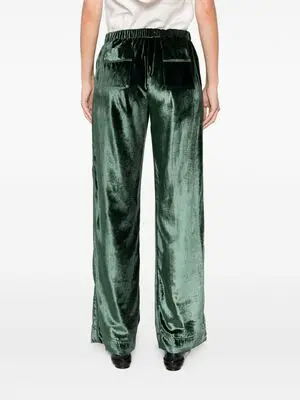F.R.S FOR RESTLESS SLEEPERS Velvet High-waisted Trousers
