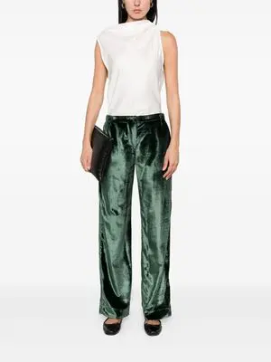 F.R.S FOR RESTLESS SLEEPERS Velvet High-waisted Trousers