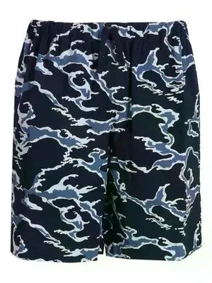 Kenzo Ocean Camo-print Cotton Shorts