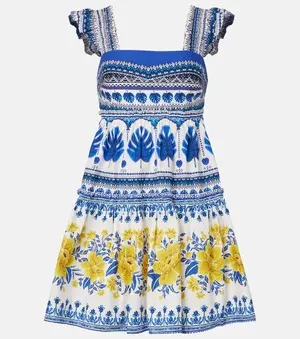 Printed Tiered Cotton Viscose Dresses