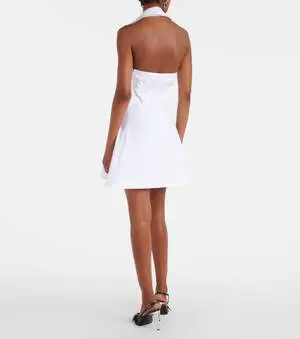 Coperni Halterneck Cotton Mini Dress