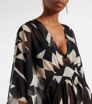 Johanna Ortiz Printed Georgette Maxi Dress