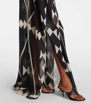 Johanna Ortiz Printed Georgette Maxi Dress