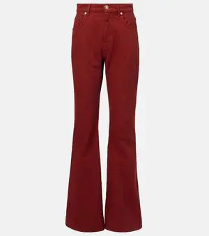 Gabriela Hearst Willa High-rise Bootcut Jeans - Red