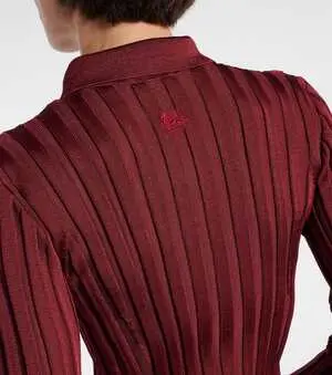 Etro Ribbed-knit Polo Sweater