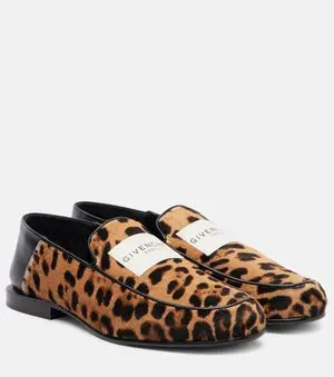 Givenchy Leopard-print Calf Hair Loafers - Multicoloured
