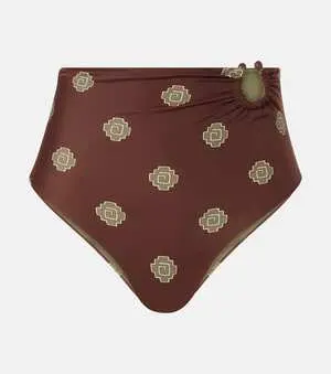 Johanna Ortiz Taita Printed Bikini Bottoms - Brown