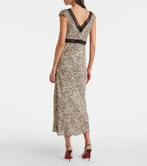 Rixo Iggy Embroidered Midi Dress - Multicoloured