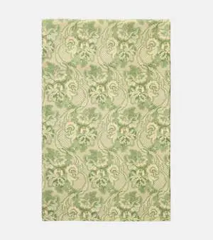 CABANA Iris Floral Linen Tablecloth - Green
