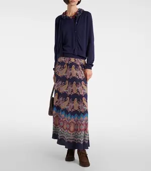 Etro Embellished Silk And Cashmere Top