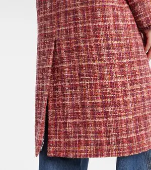 Etro Checked Cotton And Wool-blend Coat