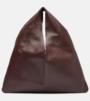 THE ROW Bindle Small Leather Tote Bag - Brown