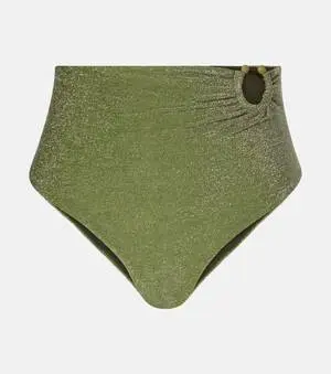 Johanna Ortiz Taita Gathered Bikini Bottoms - Green