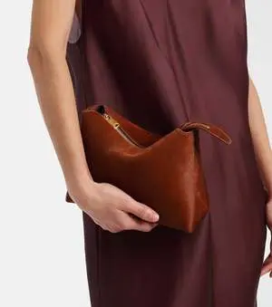 Khaite Lina Medium Calf Hair Crossbody Bag - Brown