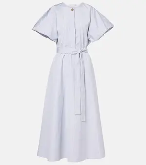 Altuzarra Paulina Striped Cotton Midi Dress