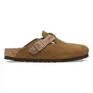BIRKENSTOCK Boston Braided Suede Leather Clogs - Mink