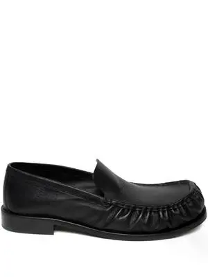 Dries Van Noten Gathered Leather Loafers