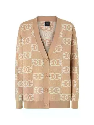 Pinko Geometric-pattern Cardigan - Neutrals